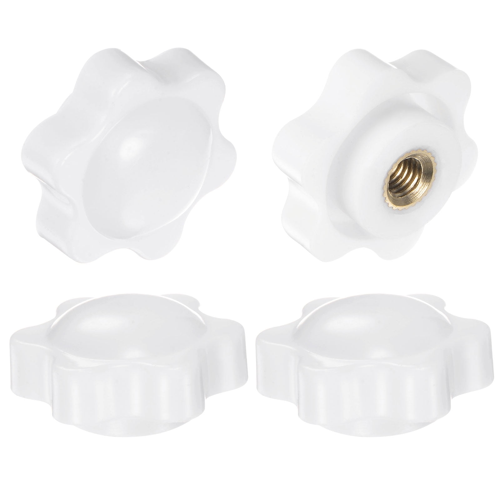 Uxcell 4 Pieces Star Knobs M5 Female Thread 25mm Head Non-Through Hole Clamping Handles Nuts ...
