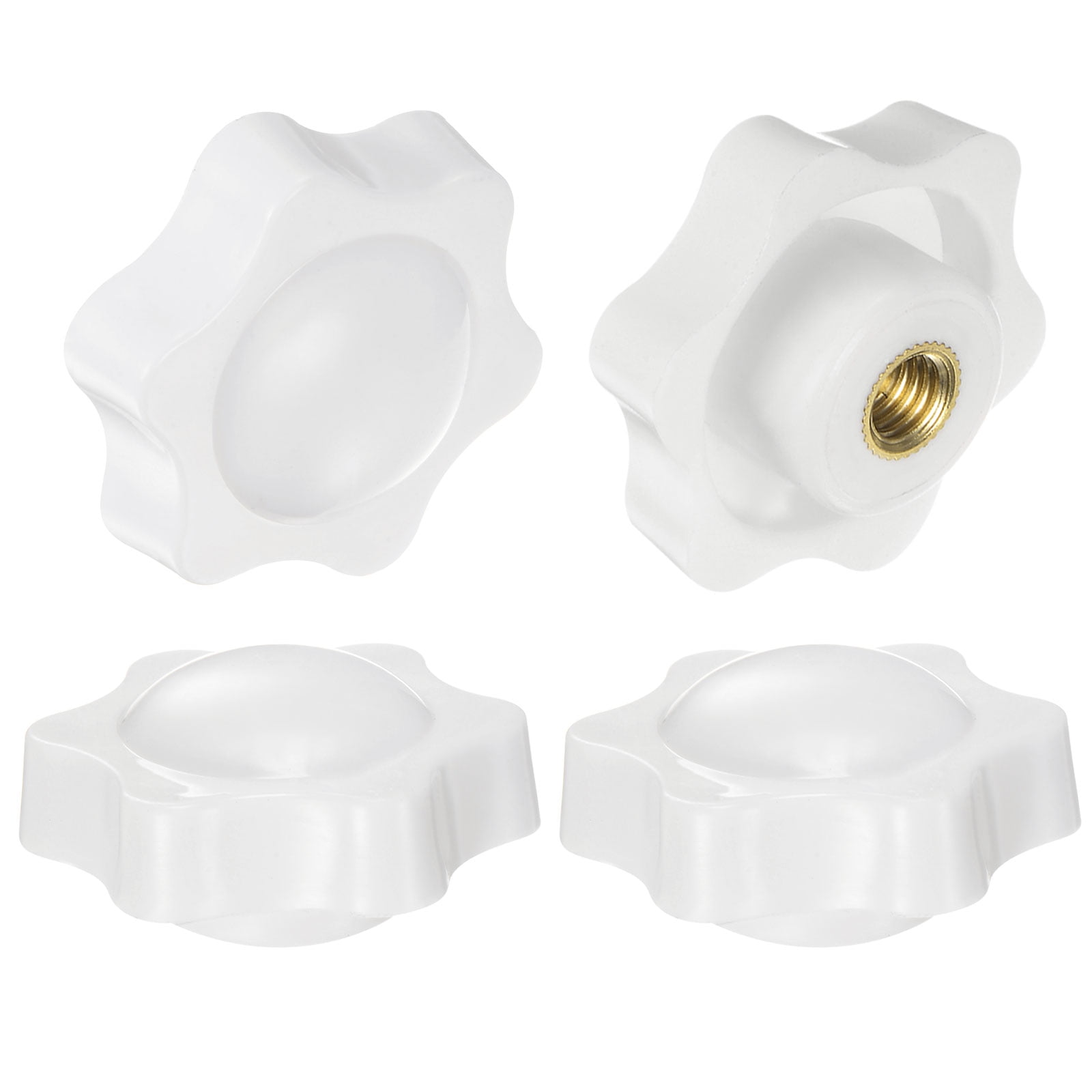 Uxcell 4 Pieces Star Knobs M6 Female Thread 38mm Head Non-Through Hole Clamping Handles Nuts ...
