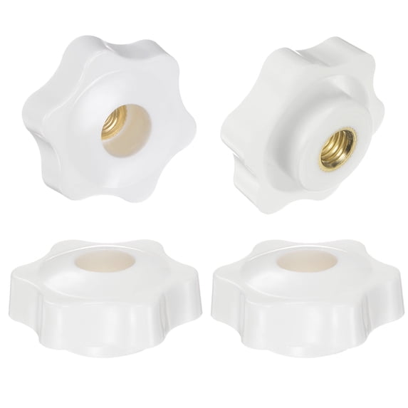 Uxcell 4 Pieces Star Knobs M8 Female Thread 38mm Head Through Hole ...