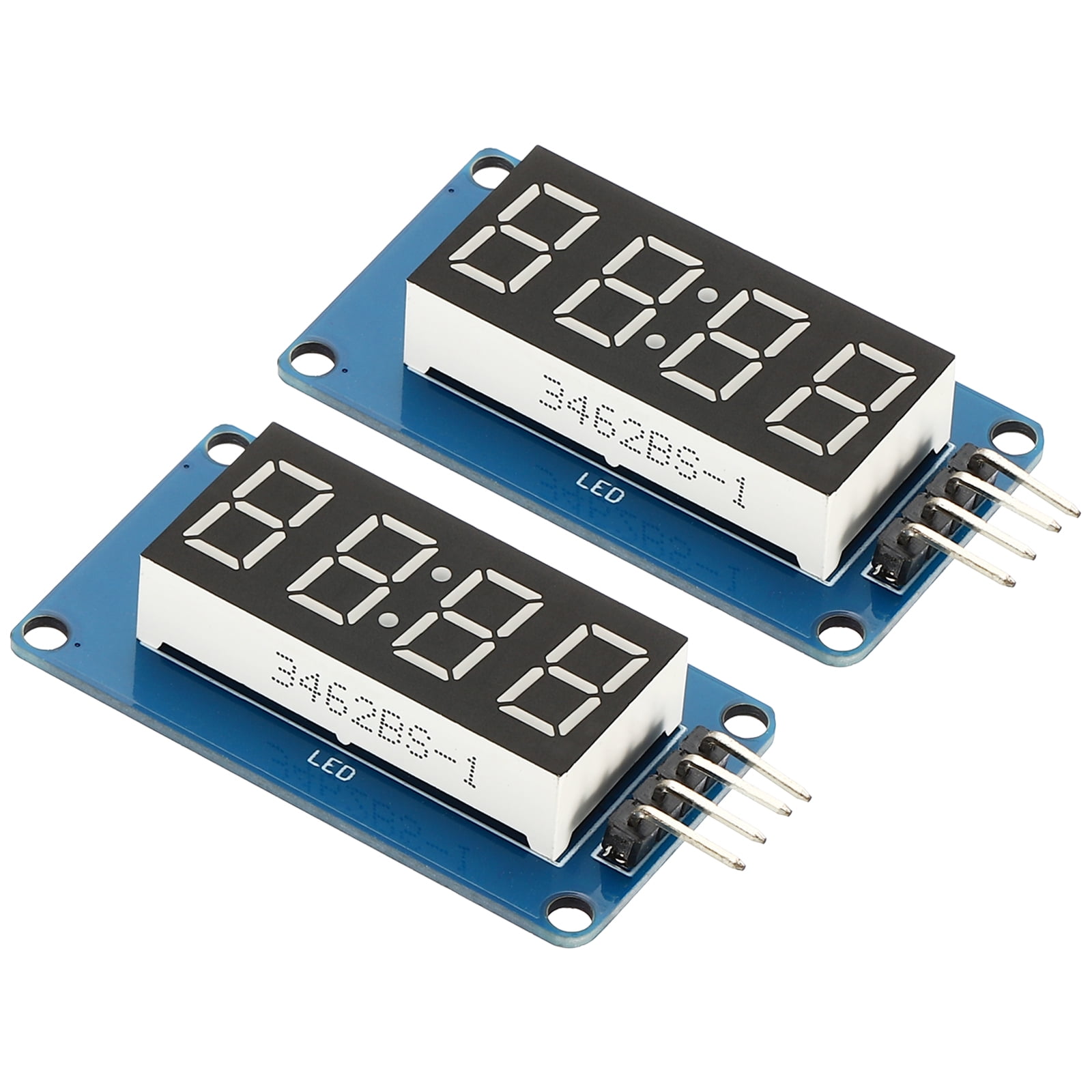 Uxcell 4 Pin 4 Digit Common Anode LED Display Digital Tube with Chip ...