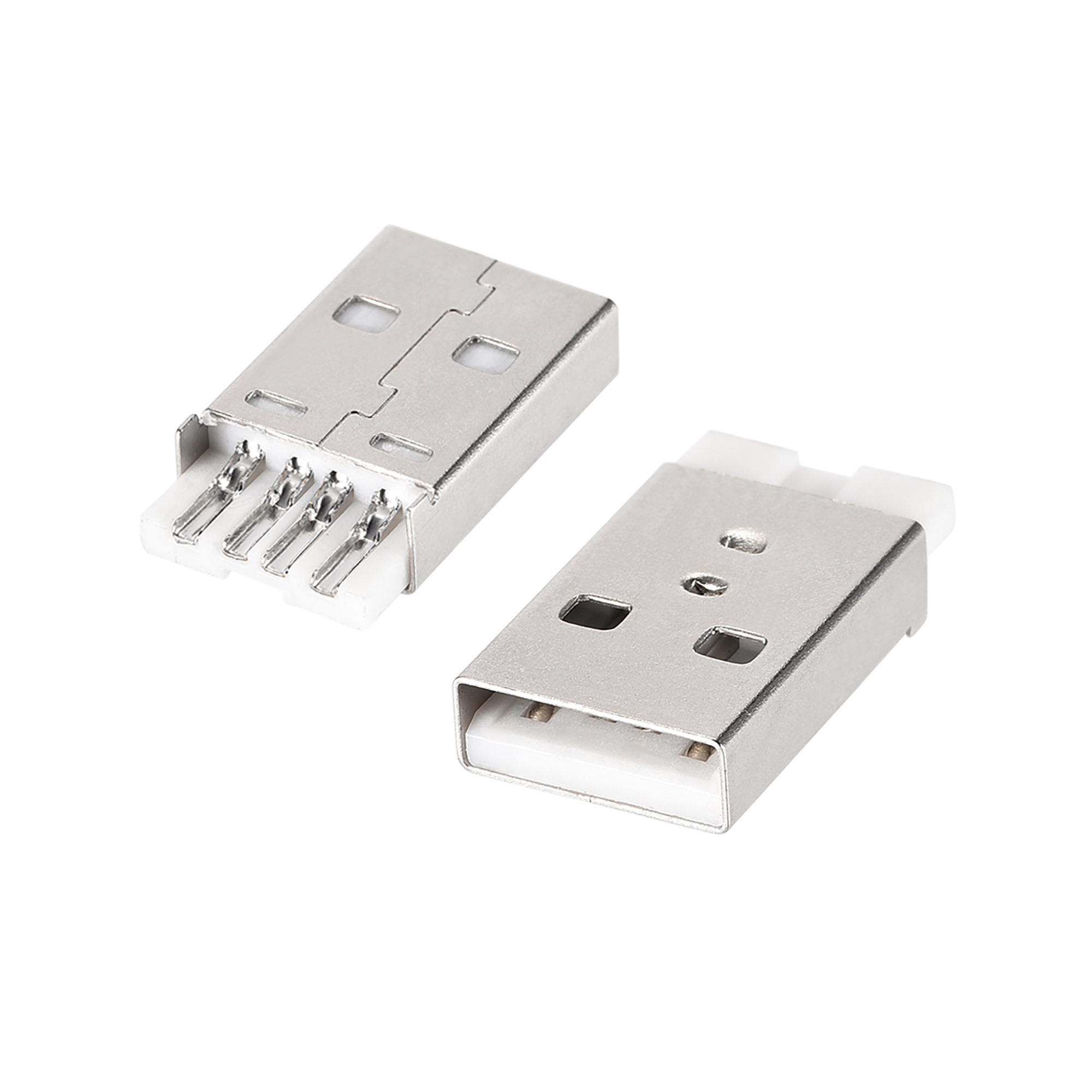 Uxcell 4-Pin DIP 180 Degree 2.0 Type A Male PCB USB Port 20 Count ...