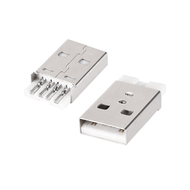 Uxcell 4-Pin DIP 180 Degree 2.0 Type A Male PCB USB Port 20 Count ...