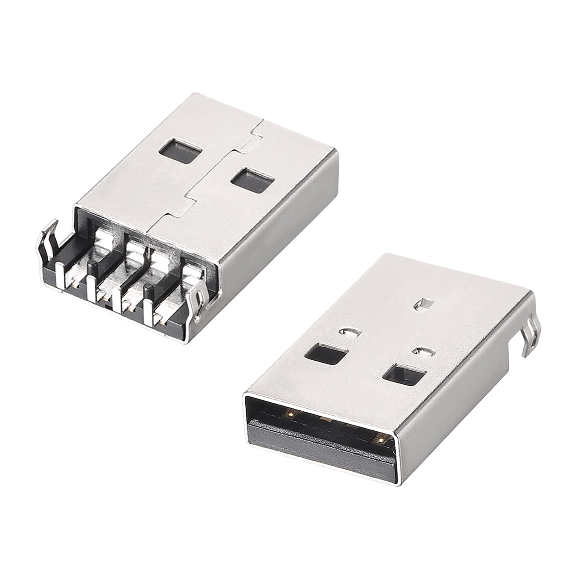 Uxcell 4-Pin DIP 90 Degree 2.0 Type A Male PCB USB Connector 20 Count ...