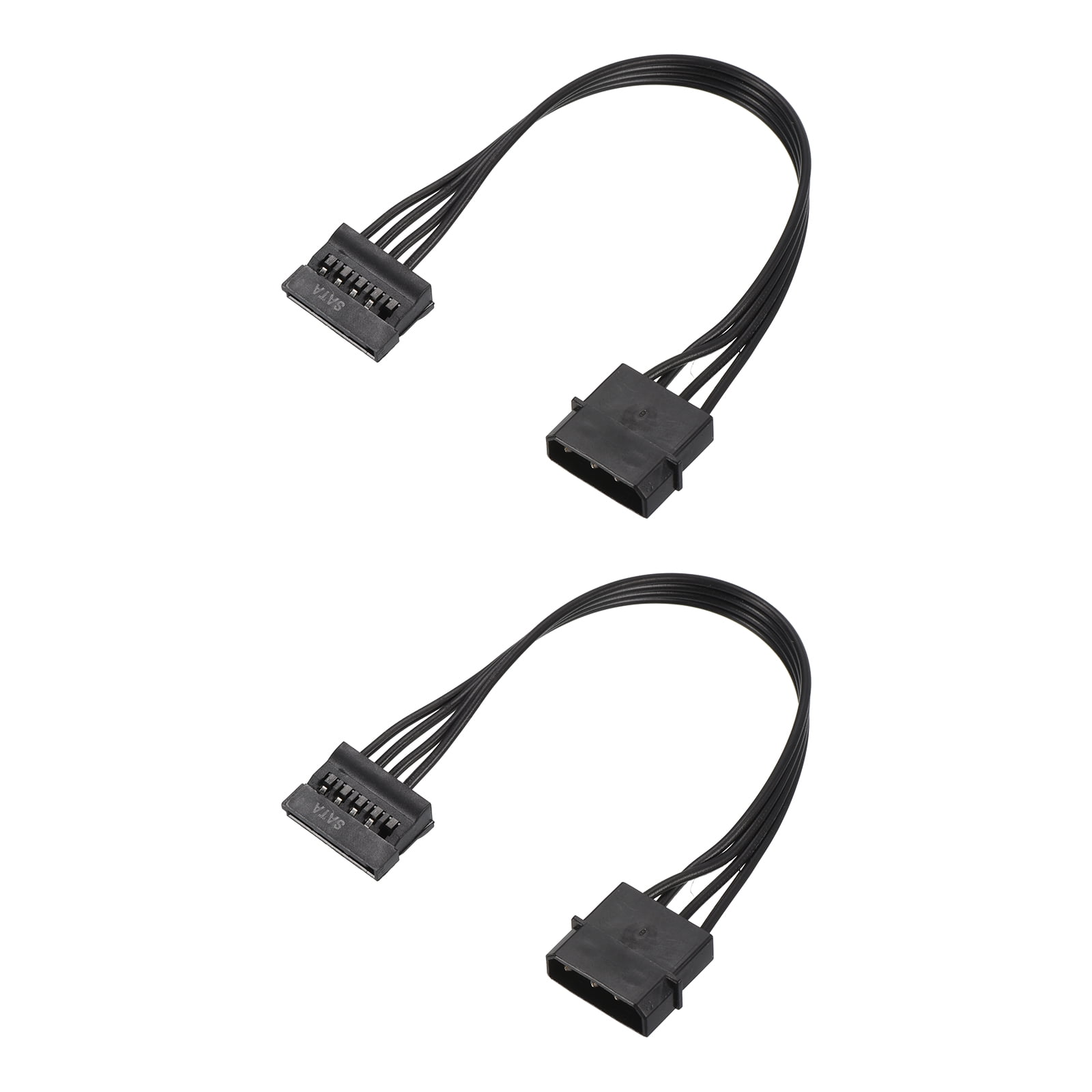 Uxcell 4 Pin Male IDE to Serial ATA Female Power Splitter Converter ...