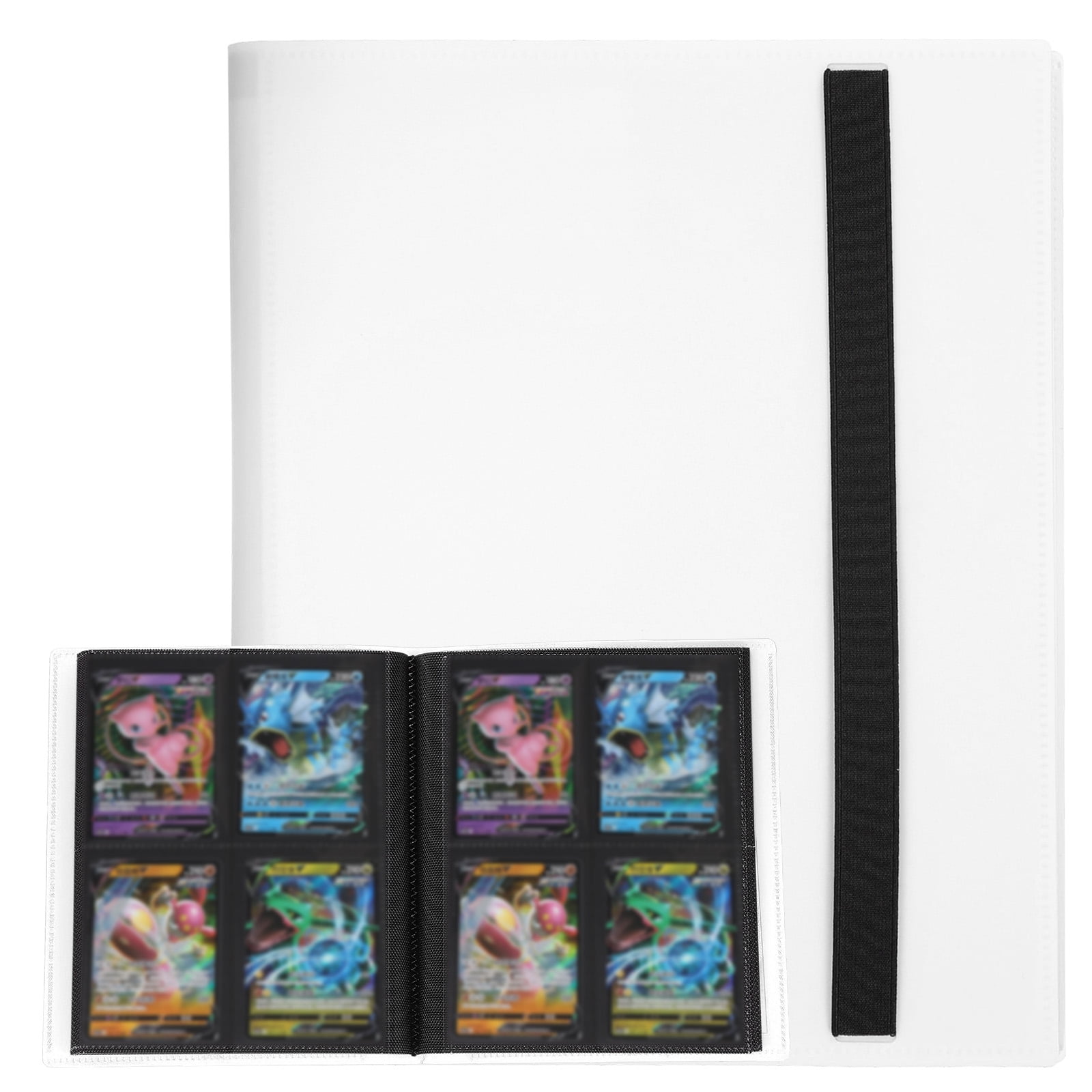 Uxcell 4 Pocket Trading Card Binder, PU Cover Card Collection Binder ...