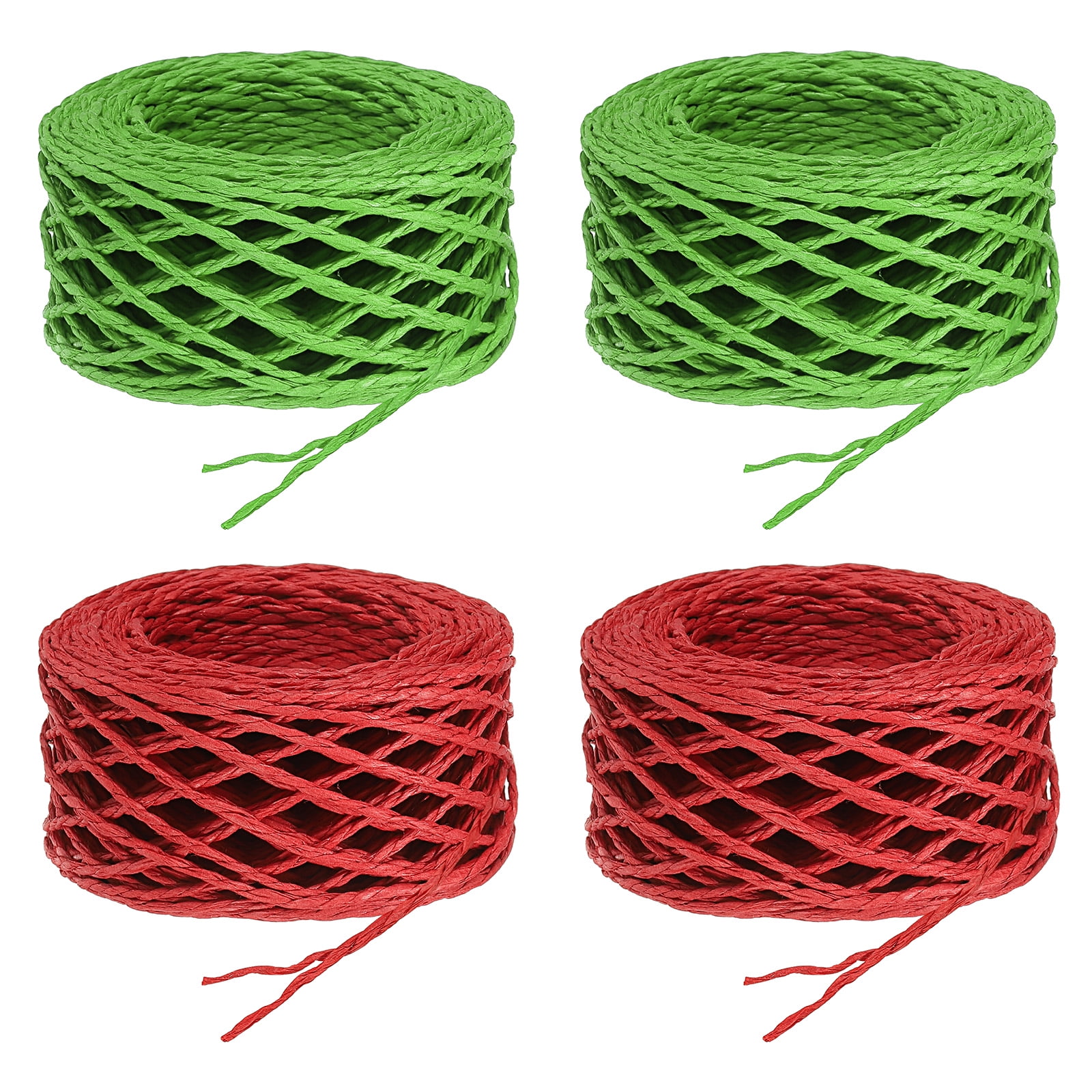Uxcell 4 Rolls Raffia Ribbon, 32.8 Yard Paper Twine String for Festival ...