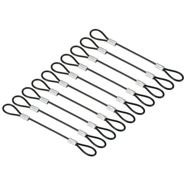 Unique Bargains Coated Security Steel Cable Lock Wire Rope Double Loop ...