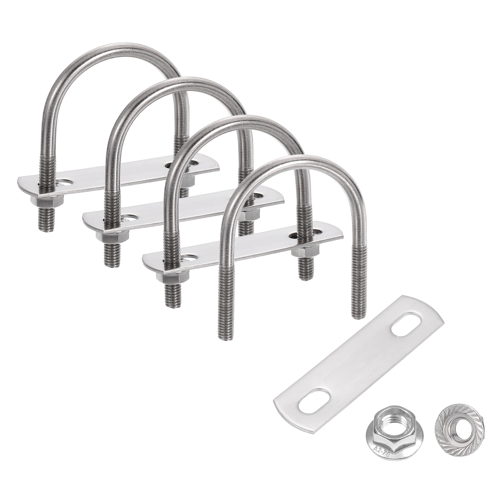 Uxcell 4 Set 1-5/8" Inner Wide Round U Bolts, 2-3/8" Length 304 ...