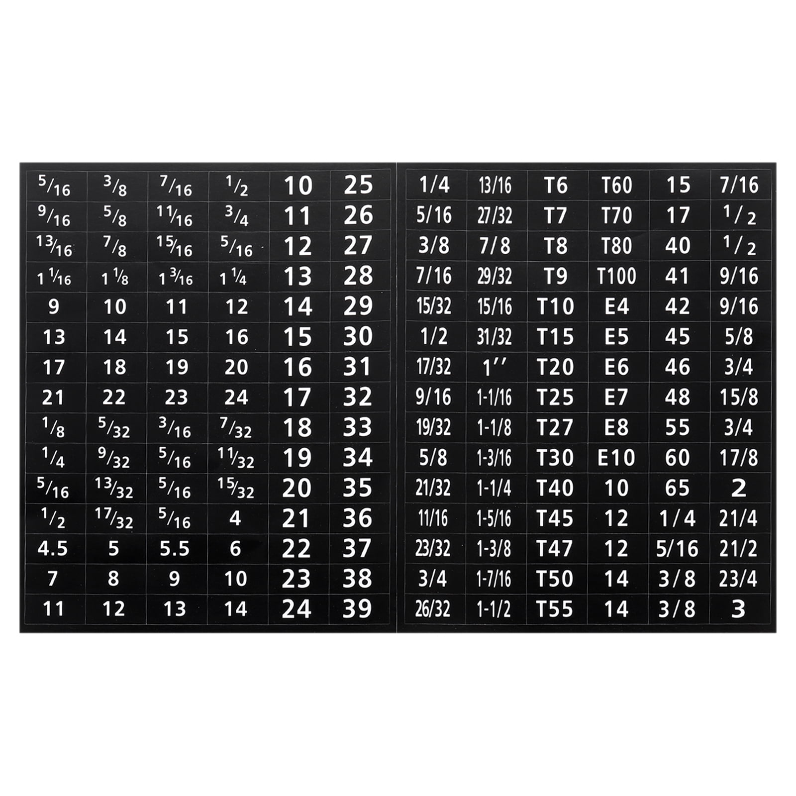 Uxcell 4 Set 180 Tool Box Labels Wrench Socket Size Stickers for Tool ...