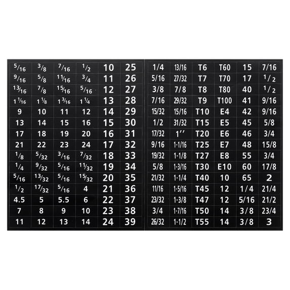 Uxcell 4 Set 180 Tool Box Labels Wrench Socket Size Stickers for Tool ...