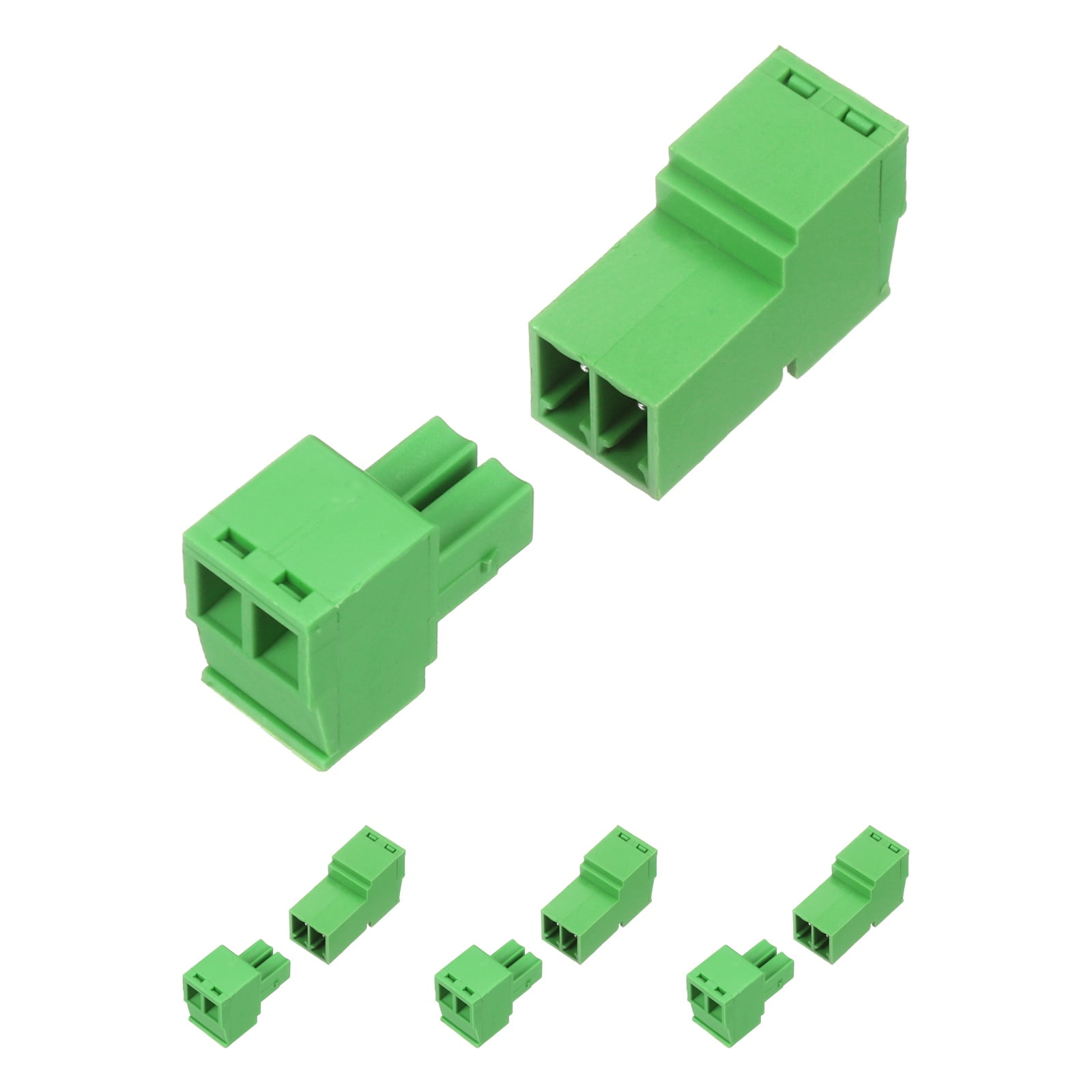 Uxcell 4 Set 2 Pin 3.5mm Pitch PCB Mount Screw Terminal Block Connector ...
