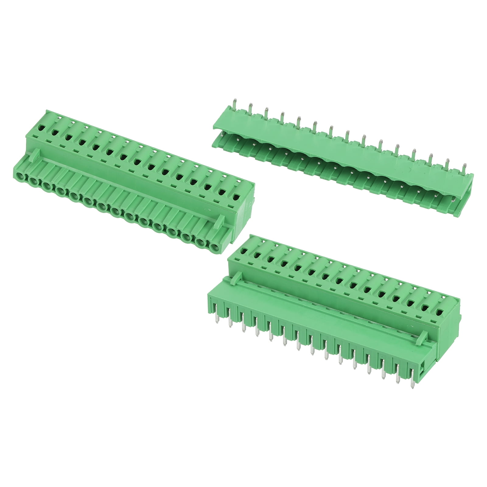 Uxcell 4 Set 2-Pin 3.81mm/0.15" Pitch PCB Mount Screw Terminal Block ...