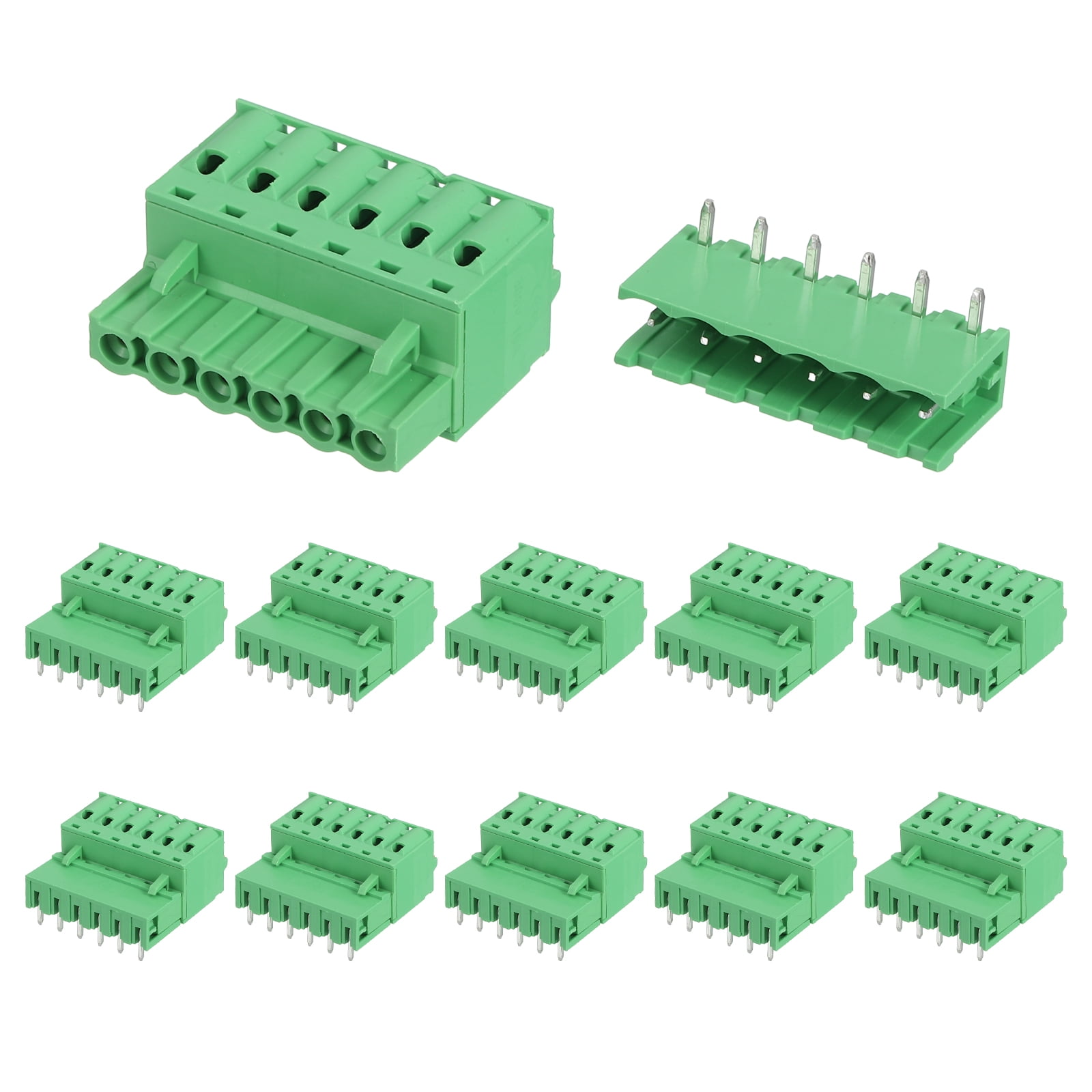 Uxcell 4 Set 2-Pin 3.81mm/0.15" Pitch PCB Mount Screw Terminal Block ...