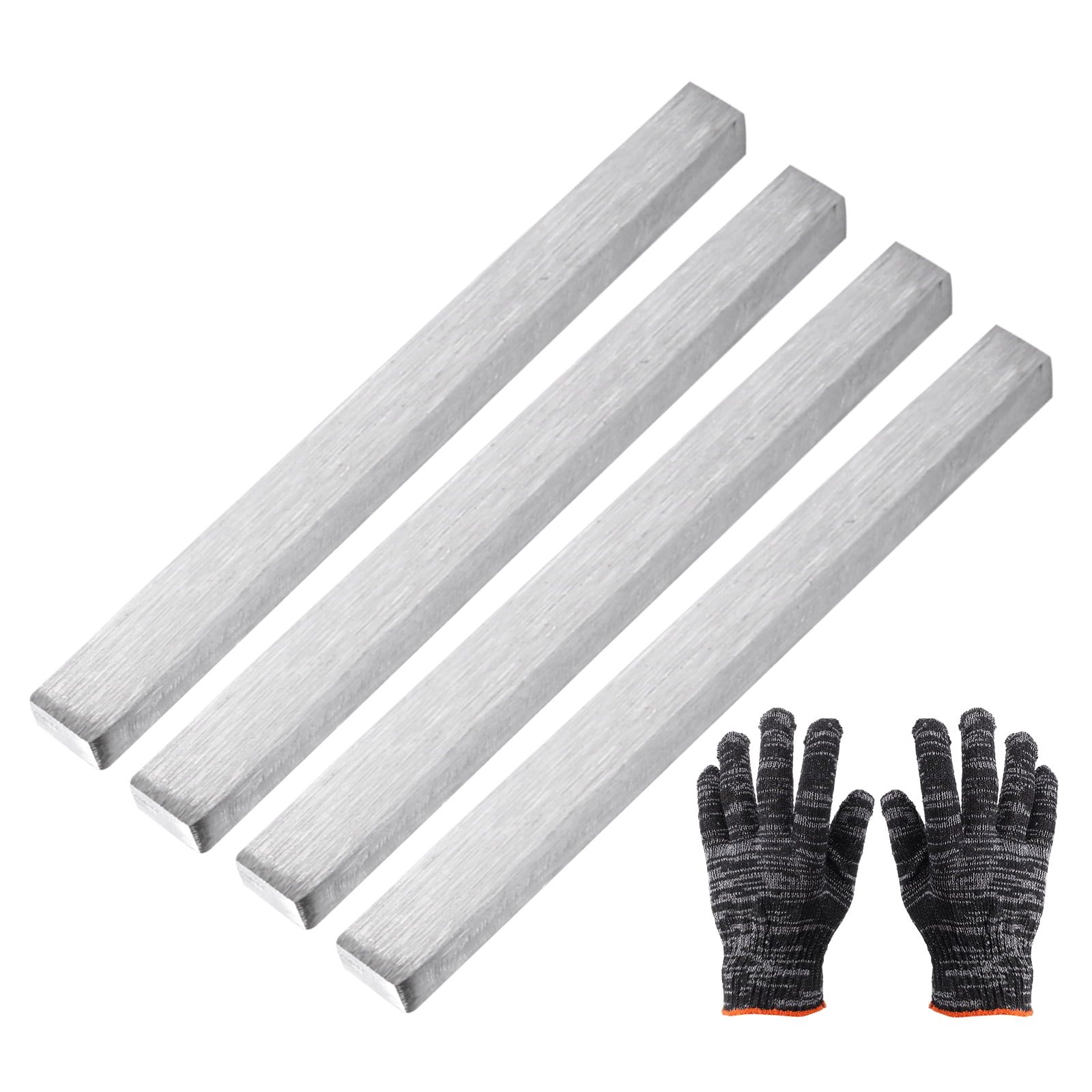 Uxcell 4 Set 316 Stainless Steel Flat Bar, 1/4"(6mm)T x 3/8"(10mm)W x 3 ...