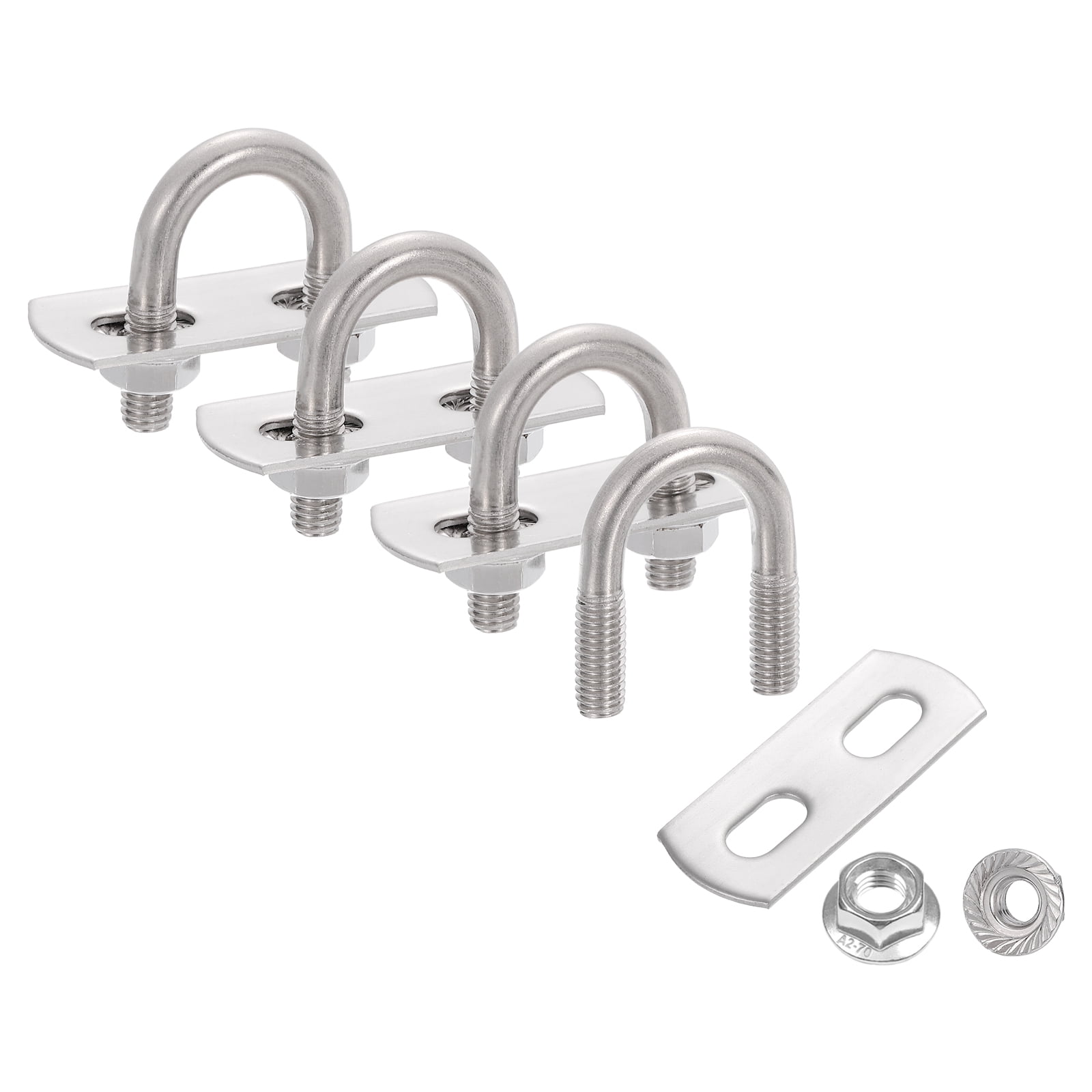 Uxcell 4 Set 9/16" Inner Wide Round U Bolts, 1-3/8" Length 304 ...