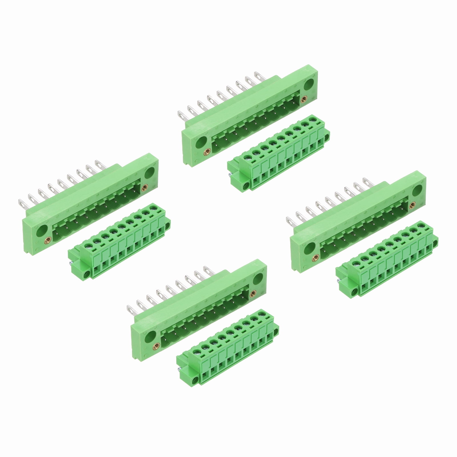 Uxcell 4 Set 9-Pin 5.08mm Pitch Pluggable Screw Terminal Block ...