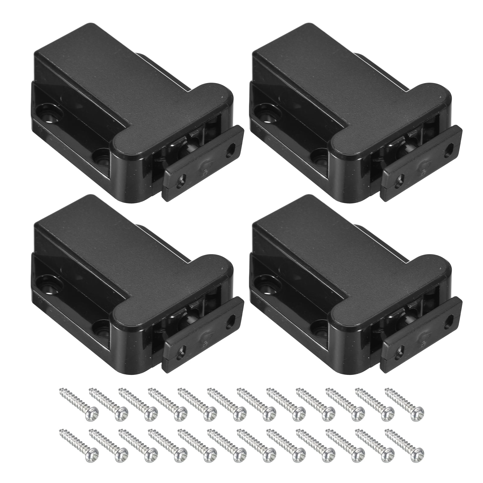 Uxcell 4 Set ABS Automatic Spring Loaded Push to Open Door Catch Touch ...