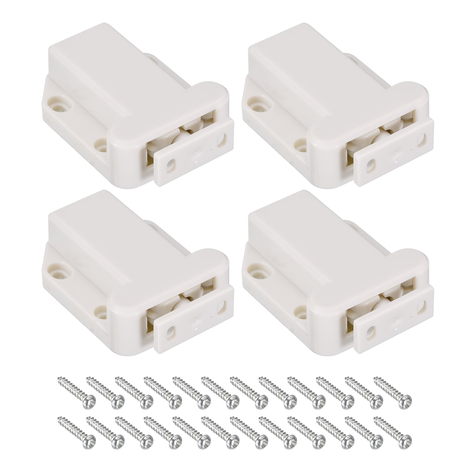 Uxcell 4 Set ABS Automatic Spring Loaded Push to Open Door Catch Touch ...