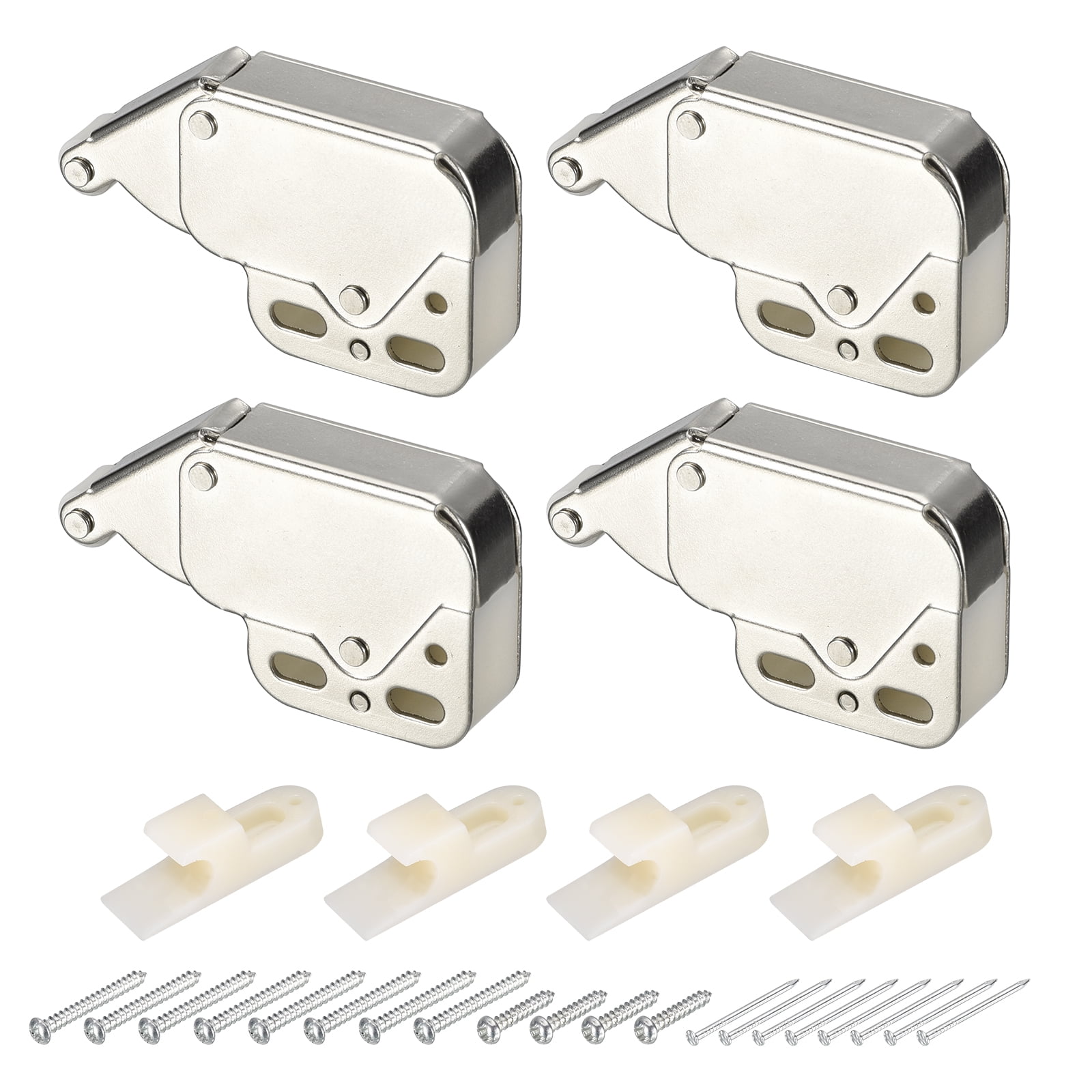 Uxcell 4 Set Automatic Spring Loaded Push to Open Door Catch Touch Lock ...