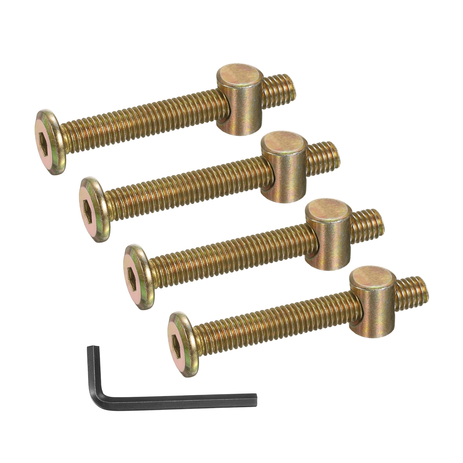 Uxcell 4 Set Bunk Bed Bolts and Nuts, M8x60mm Hex Drive Socket Cap ...