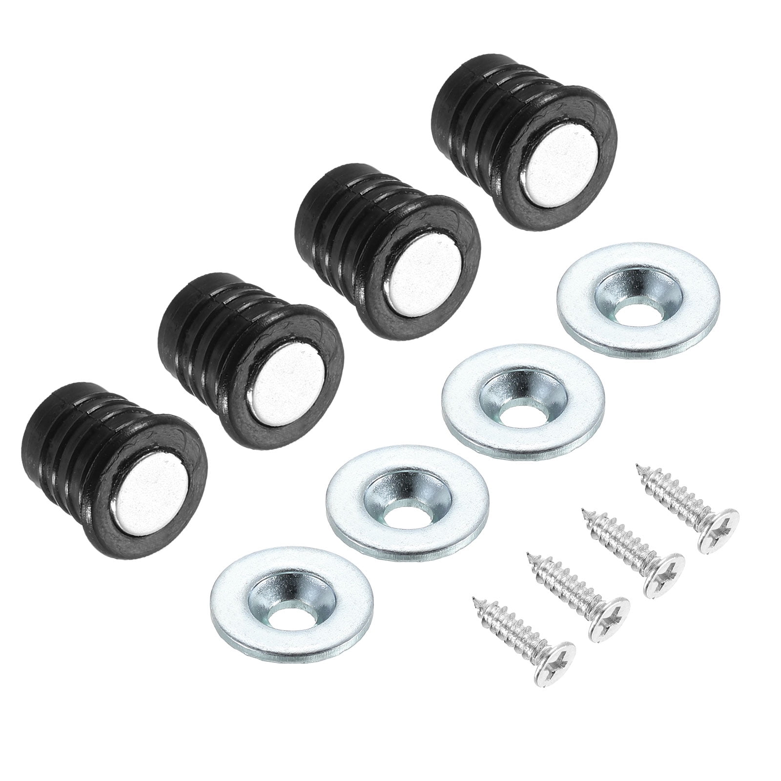 Uxcell 4 Set Cabinet Door Catch, Mini Circle Cabinet Latch Lock Metal ...