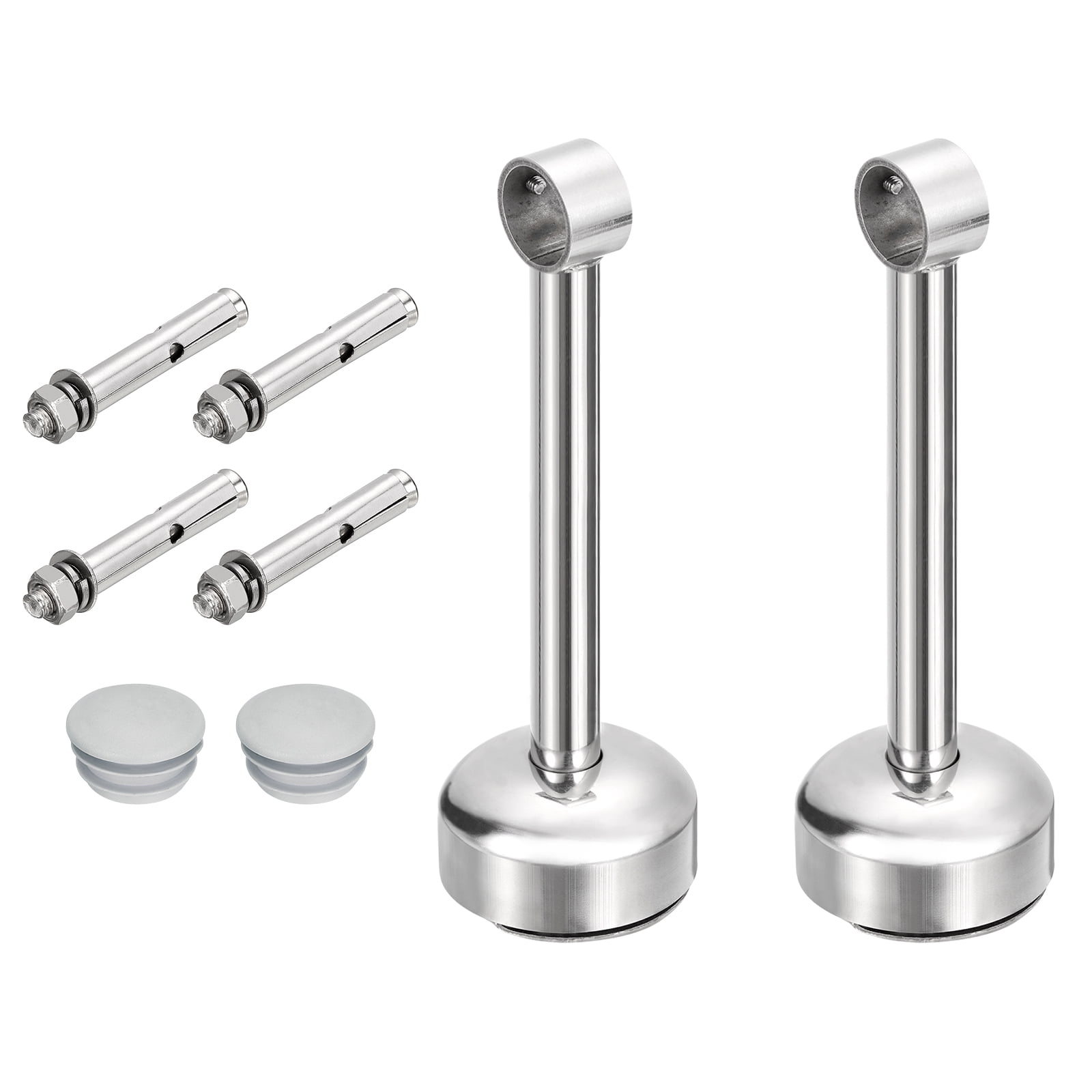 Uxcell 4 Set Ceiling Mount Curtain Rod Bracket, 25mm/0.98" Pipe Length ...