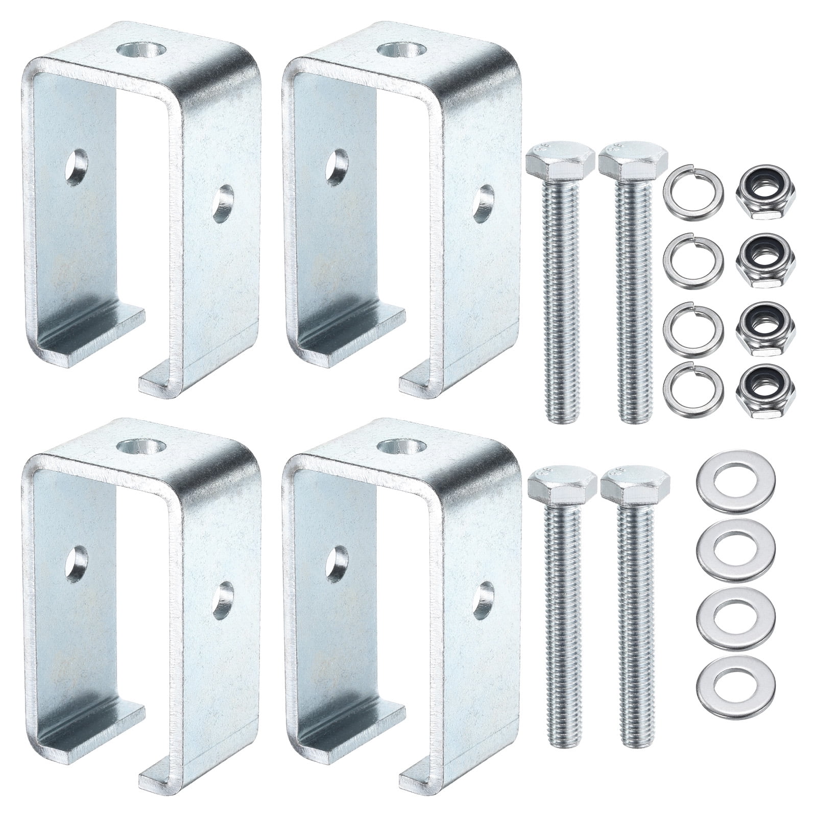 Uxcell 4 Set Channel Trolley Track Hanger Bracket, Intermediate Support ...