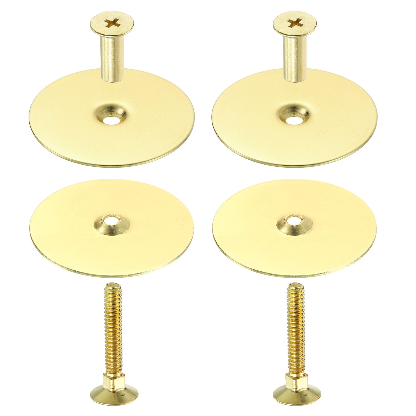 Uxcell 4 Set Door Hole Cover Plate, 2-5/8" Diameter Round Deadbolt ...