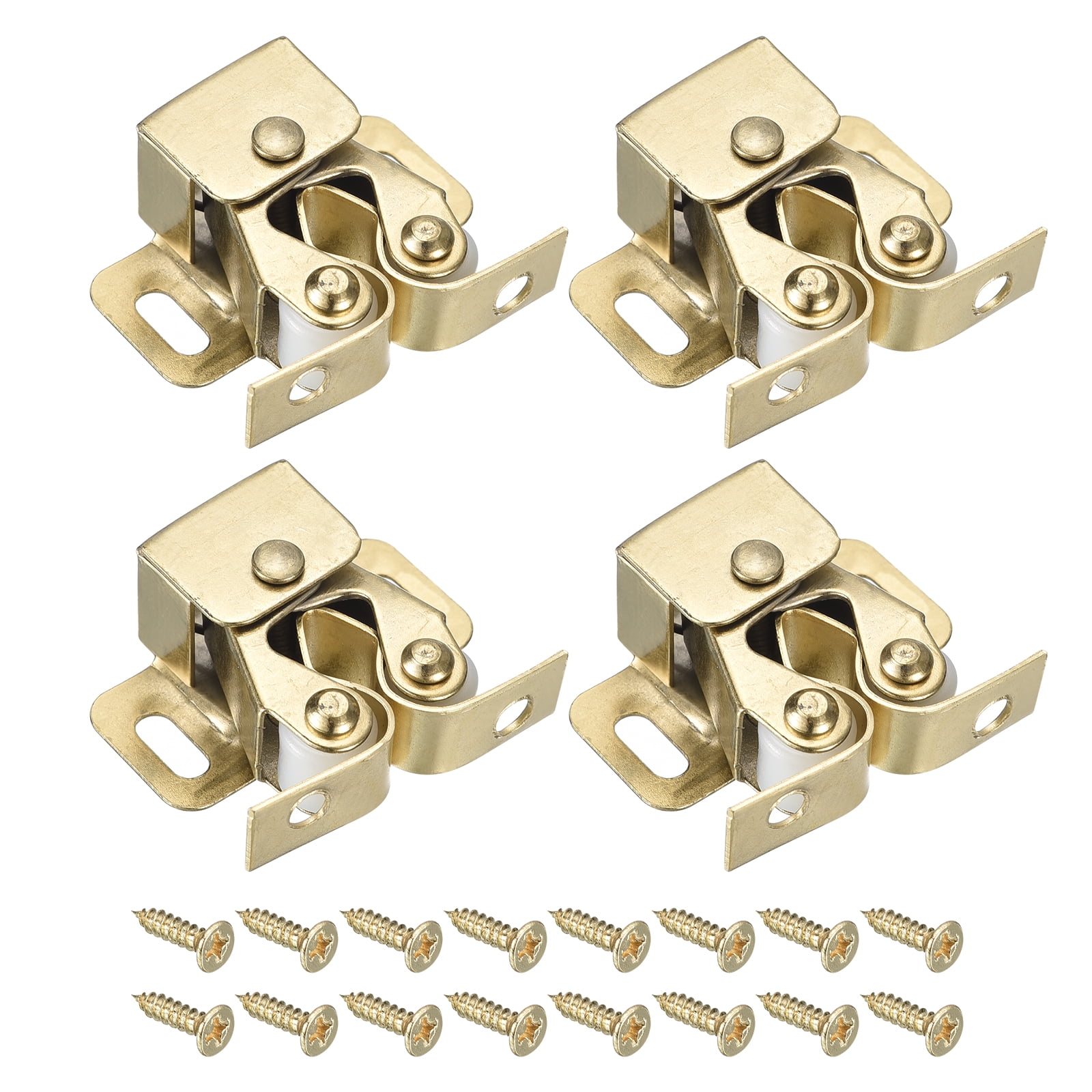Uxcell 4 Set Double Roller Catch Cabinet Latch for Cupboard Closet Door ...