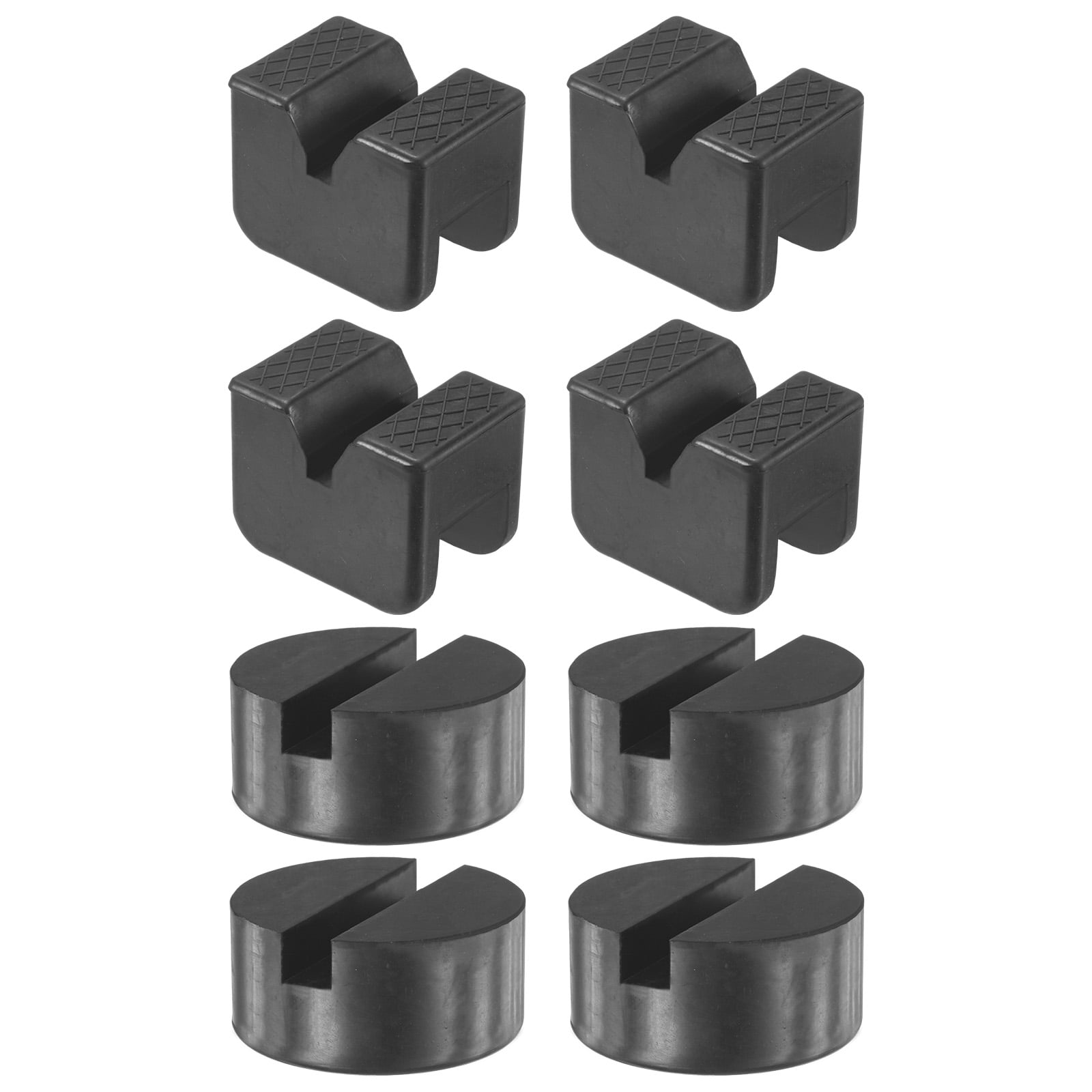 Uxcell 4-Set Floor Jack Rubber Pad, 3 Inch Dia Universal Rail Pinch ...