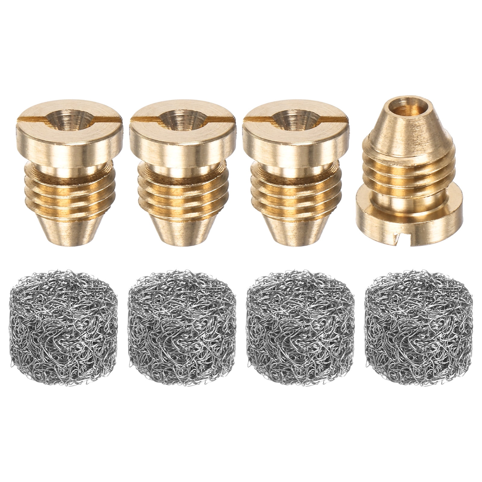 Uxcell 4-Set Foam Cannon Orifice Nozzle, 1.1mm Brass Universal Thread ...