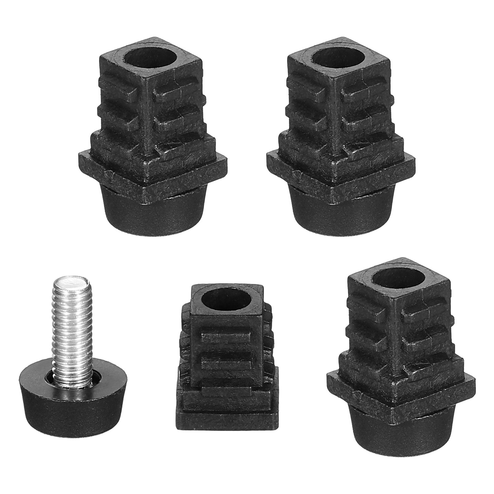 Uxcell 4 Set Leveling Feet, M6x15x15mm Plastic Adjustable Furniture Leg ...
