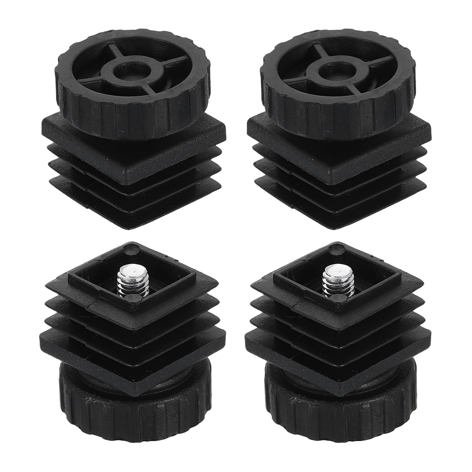 Uxcell 4 Set Leveling Feet, M6x25x25mm Plastic Adjustable Furniture Leg ...