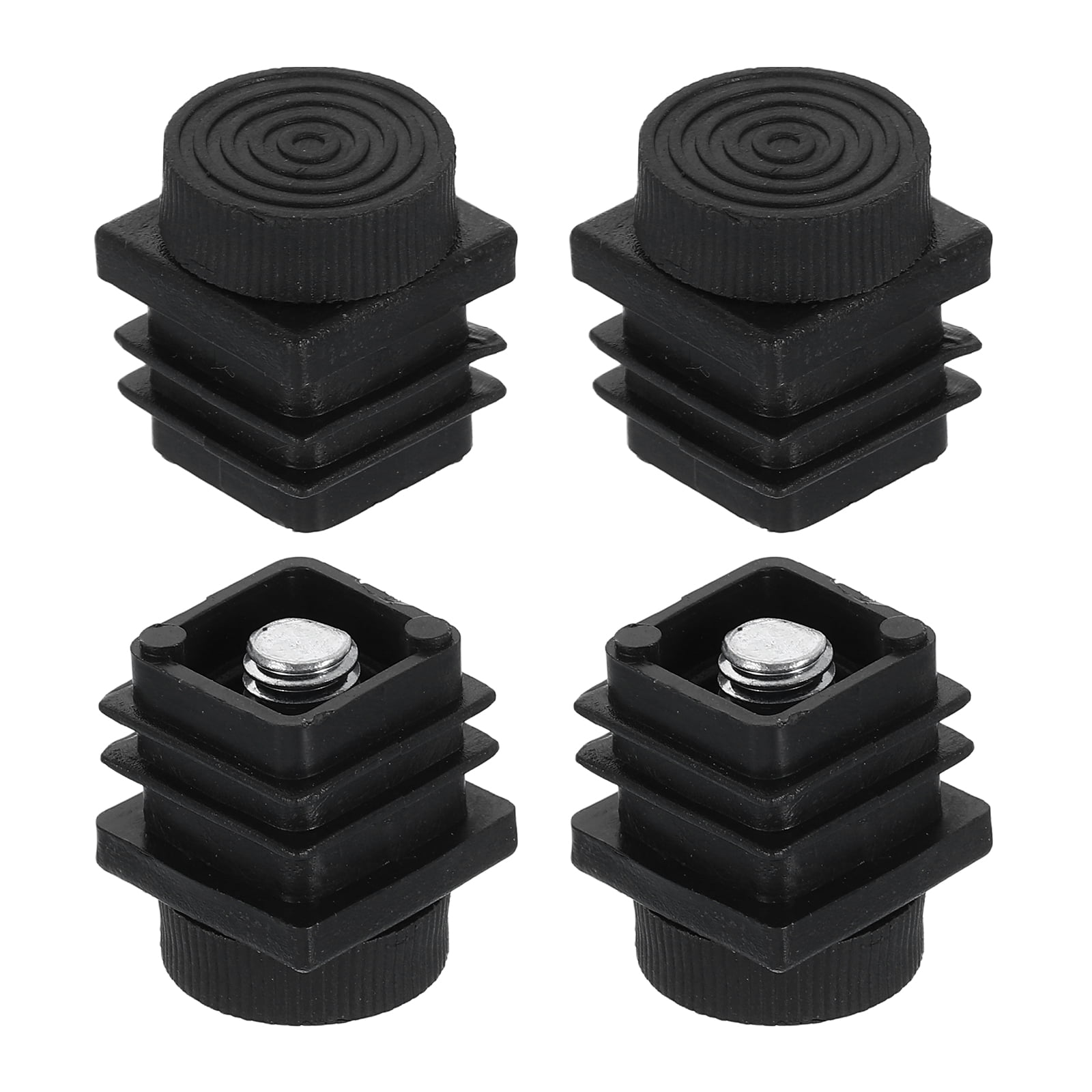 Uxcell 4 Set Leveling Feet, M8x20x20mm Plastic Adjustable Furniture Leg ...