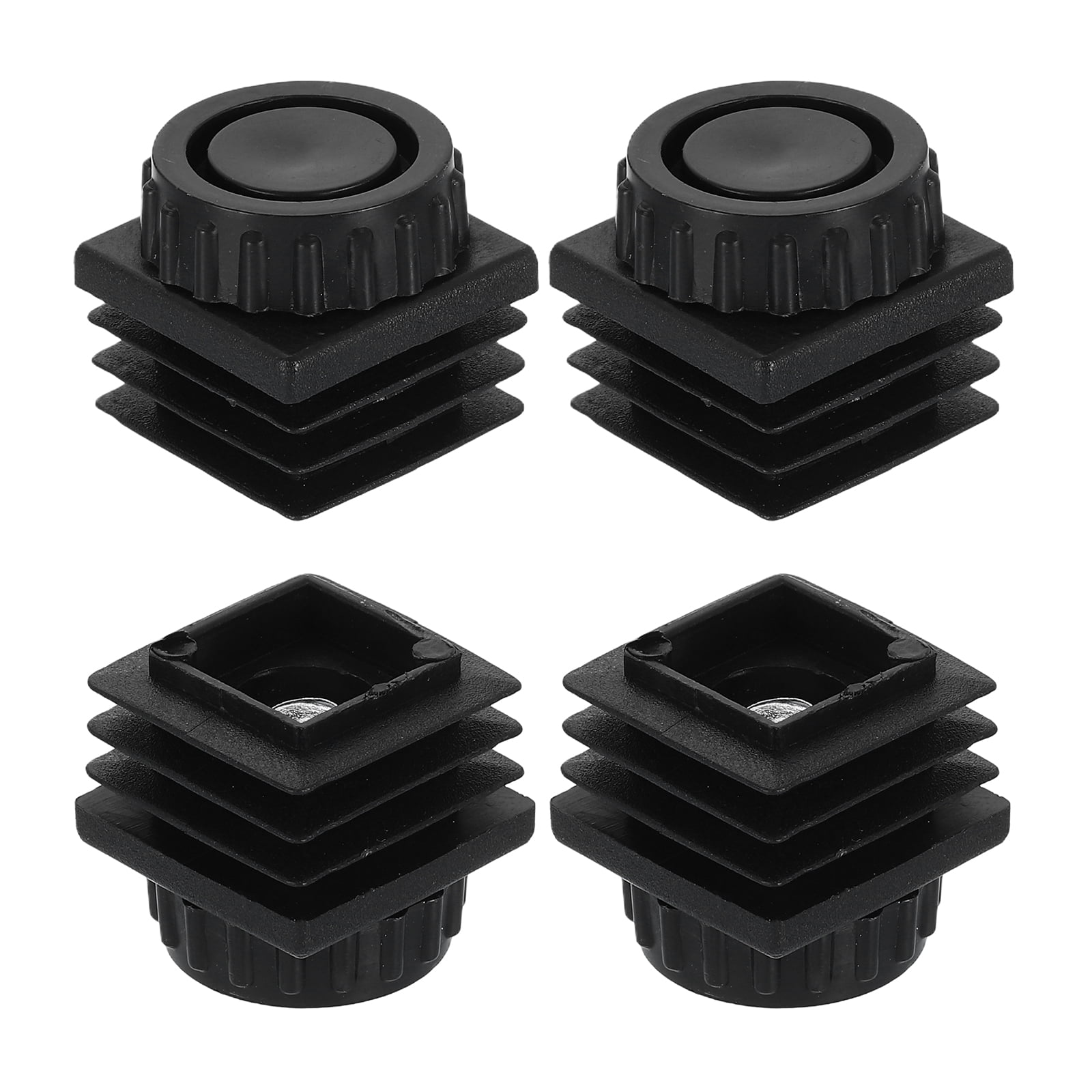 Uxcell 4 Set Leveling Feet, M8x25x25mm Plastic Adjustable Furniture Leg ...