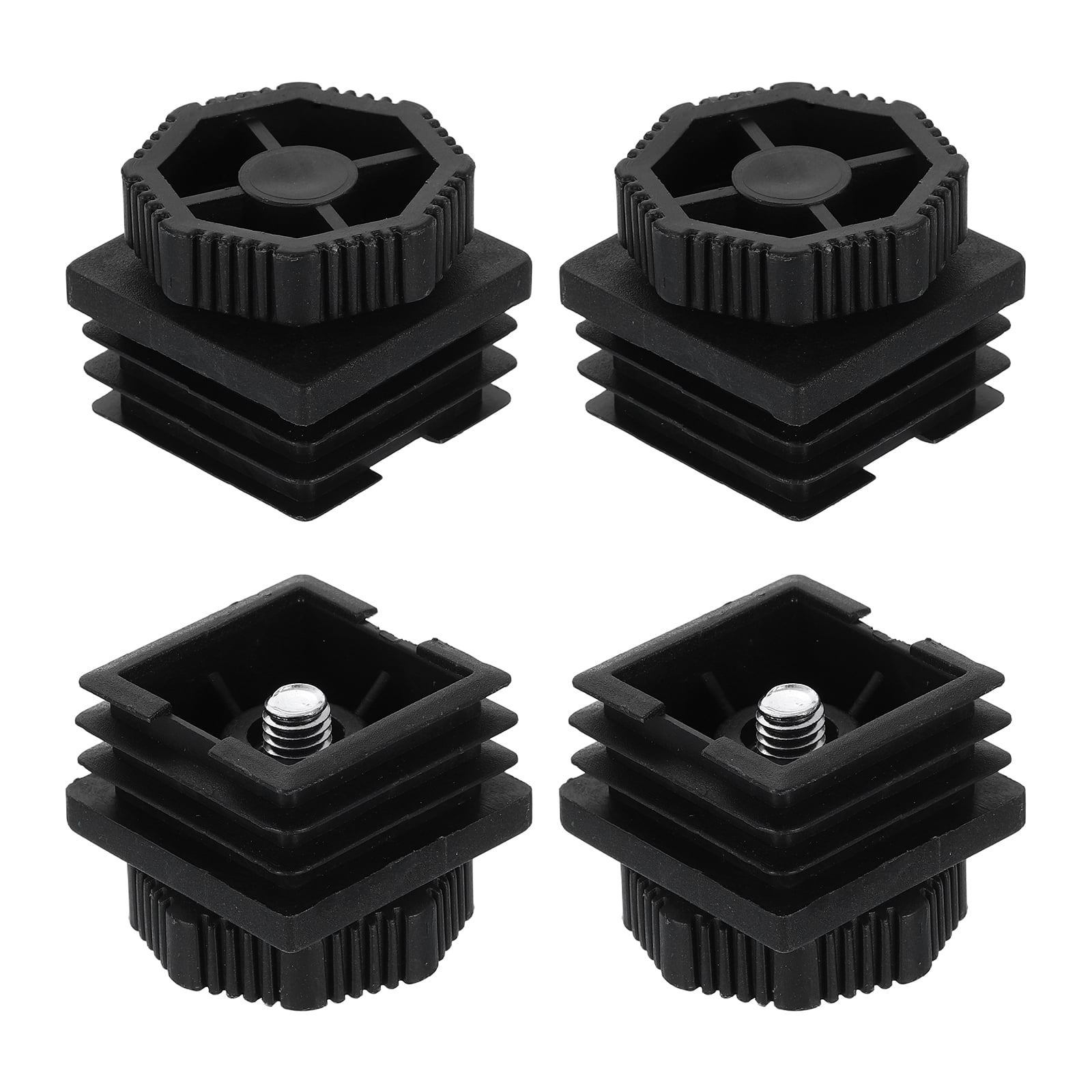 Uxcell 4 Set Leveling Feet, M8x38x38mm Plastic Adjustable Furniture Leg ...
