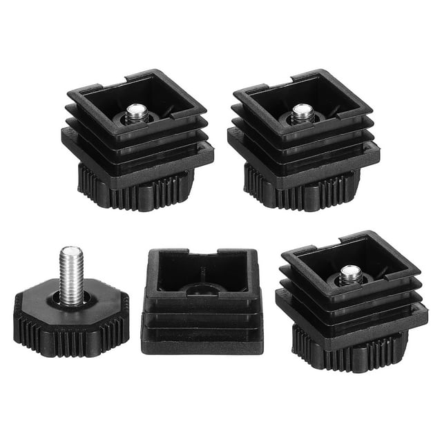 Uxcell 4 Set Leveling Feet, M8x38x38mm Plastic Adjustable Furniture Leg ...