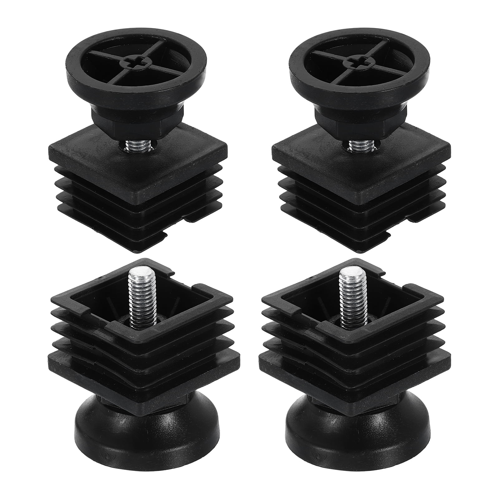 Uxcell 4 Set Leveling Feet, M8x40x40mm Plastic Adjustable Furniture Leg ...