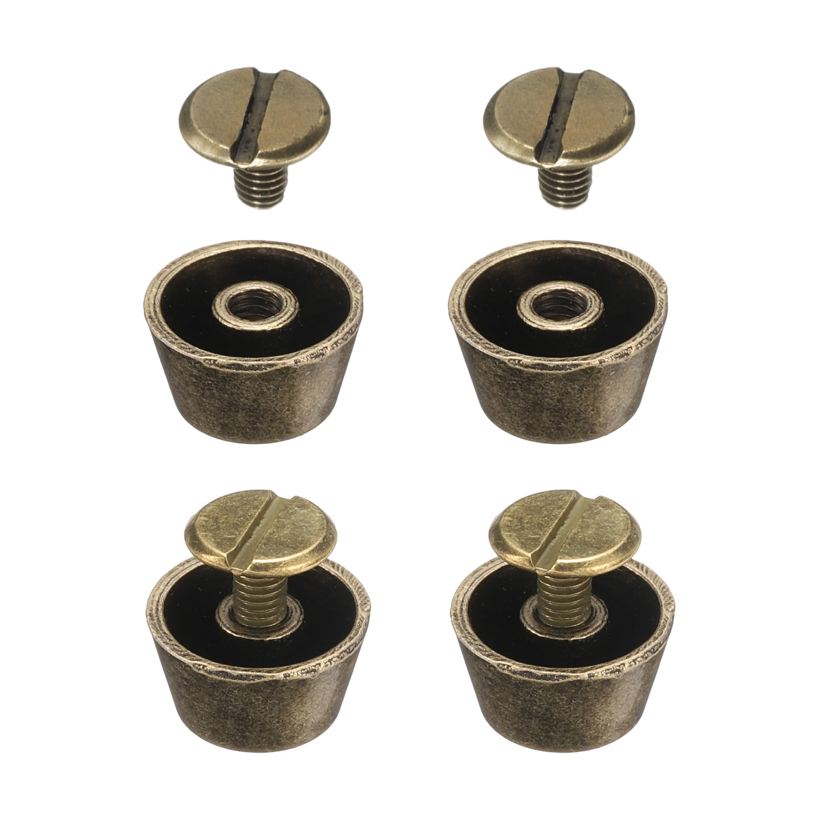 Uxcell 4 Set Rivets Stud Handbag Purse Feet 1/2