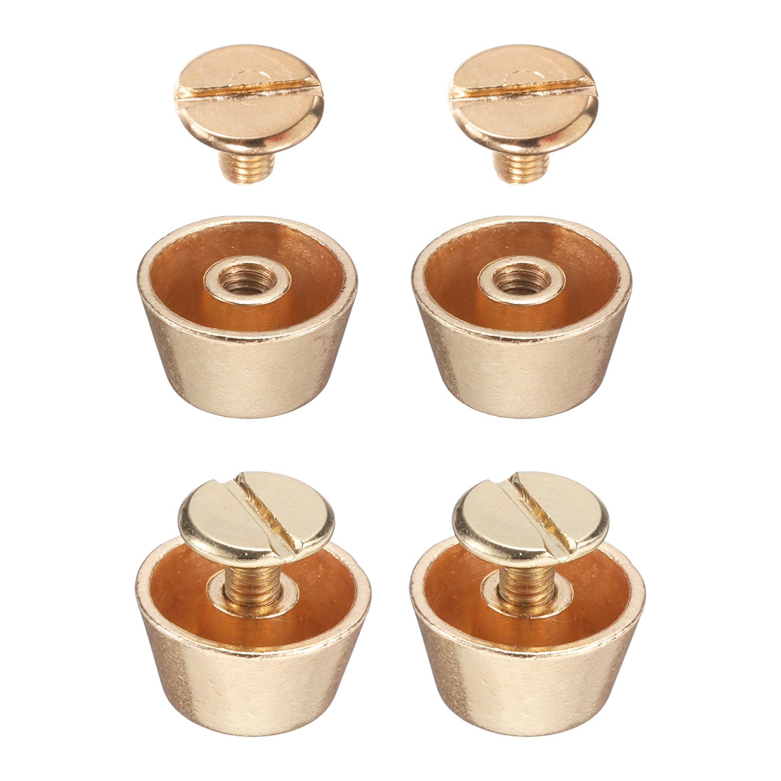 Uxcell 4 Set Rivets Stud Handbag Purse Feet 1/2" Flat Head Alloy Screw ...