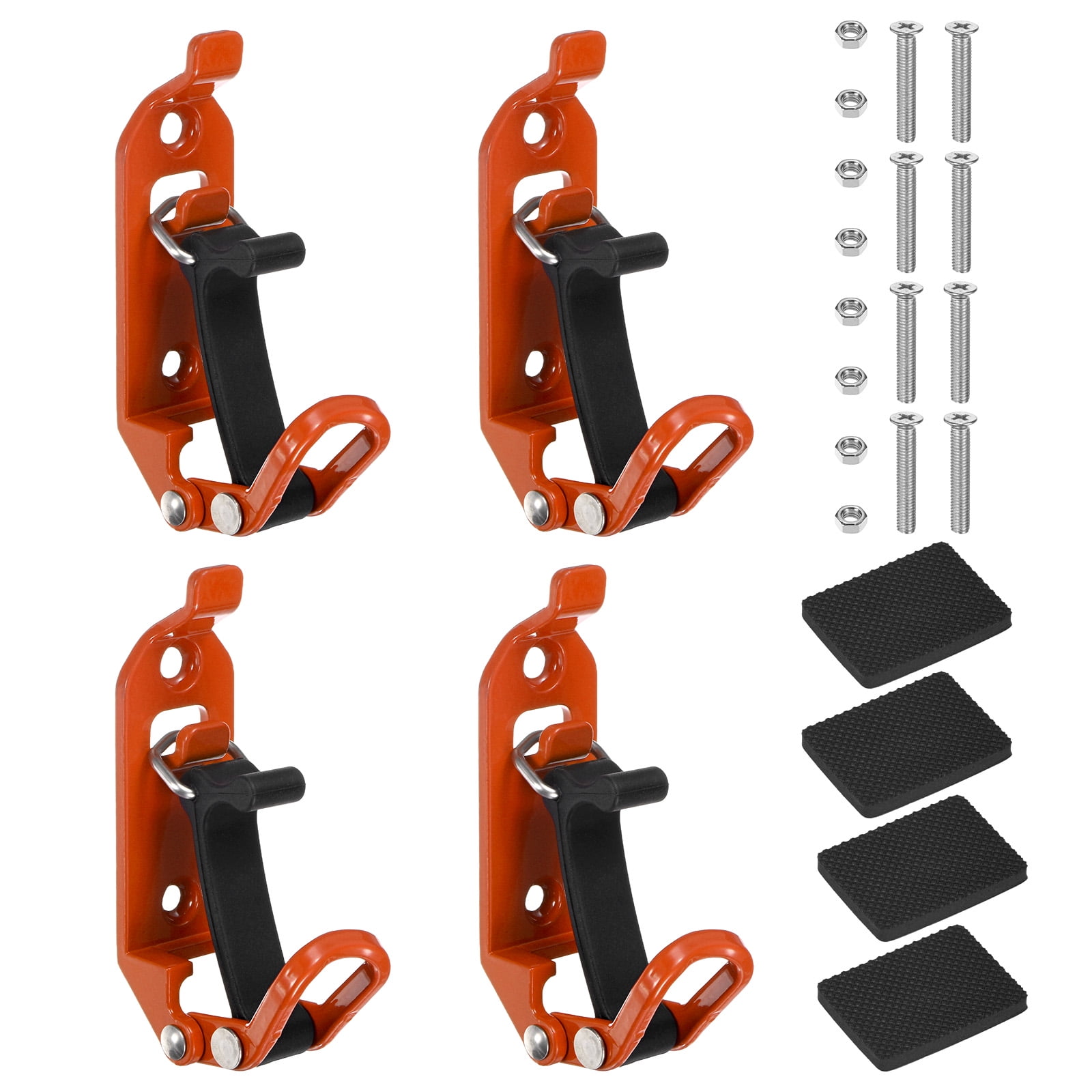Uxcell 4-Set Shovel Mount for Roof Rack, Metal Rubber Clamp Mounting ...