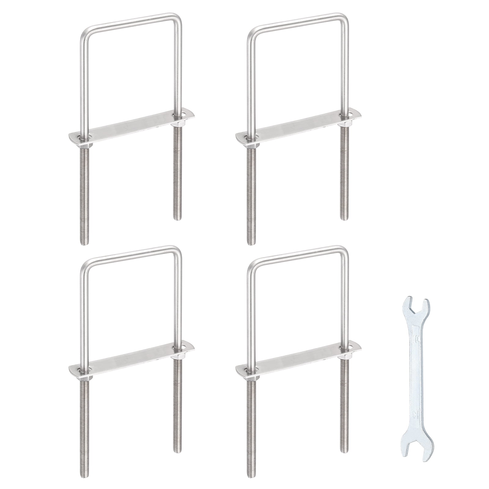Uxcell 4 Sets M8 Square U-Bolts, 3.19" Inner Width 7.87" Length 304 ...
