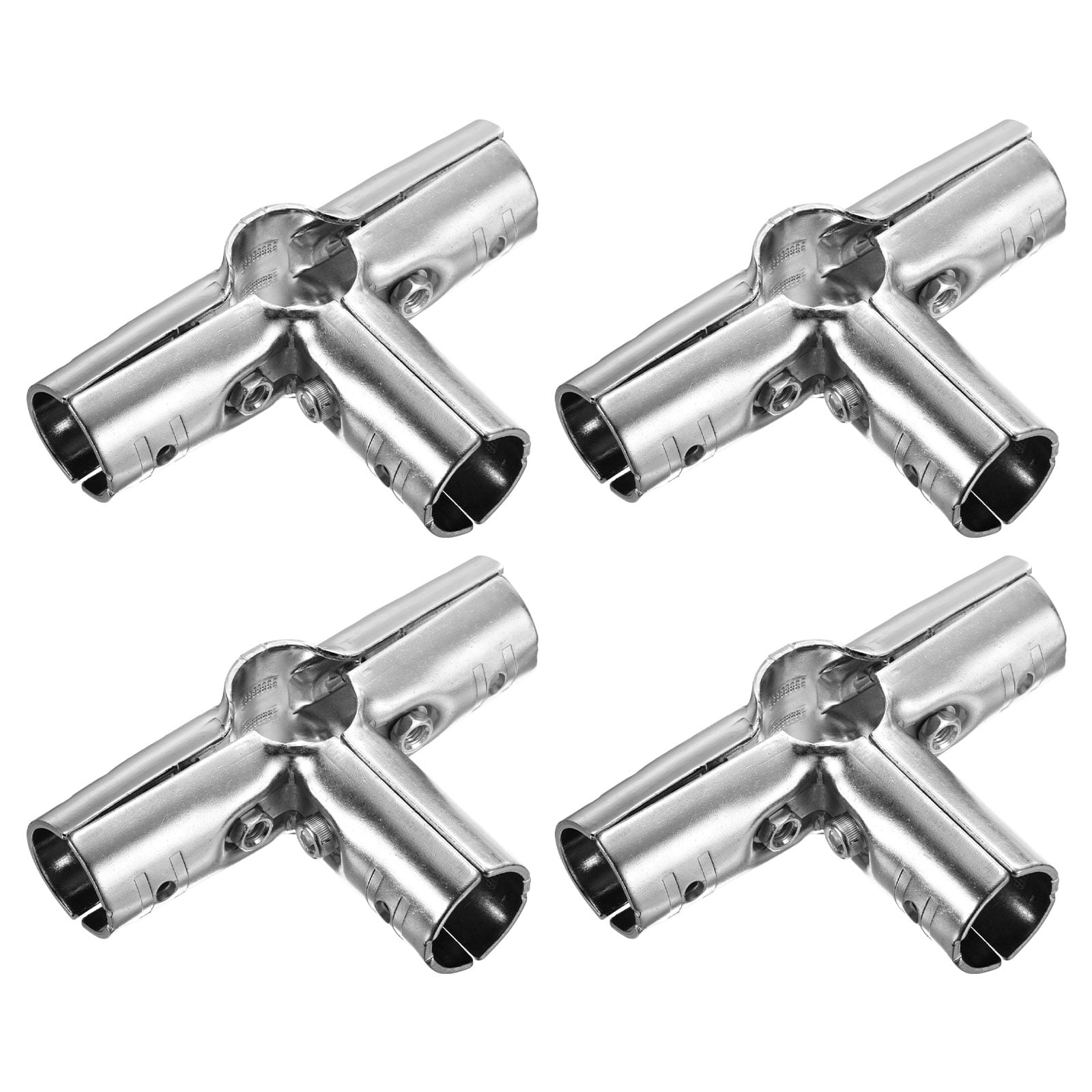 Uxcell 4 Sets Pipe Clamp Connector, 131 x 80mm End Rail Clamps Fit 1-1/ ...
