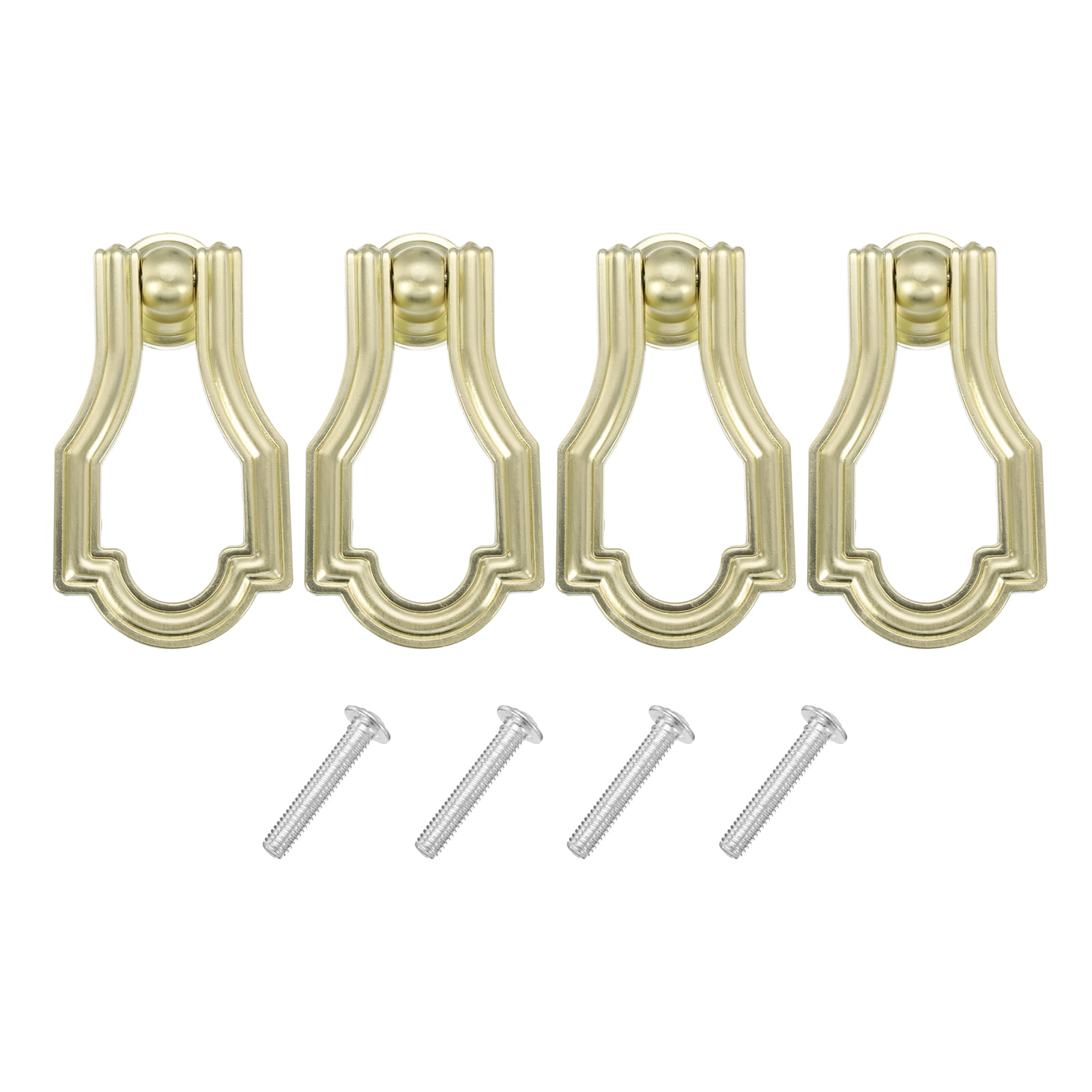 Uxcell 4 Sets Ring Pulls Handles Single Hole with Screw for Drawer ...