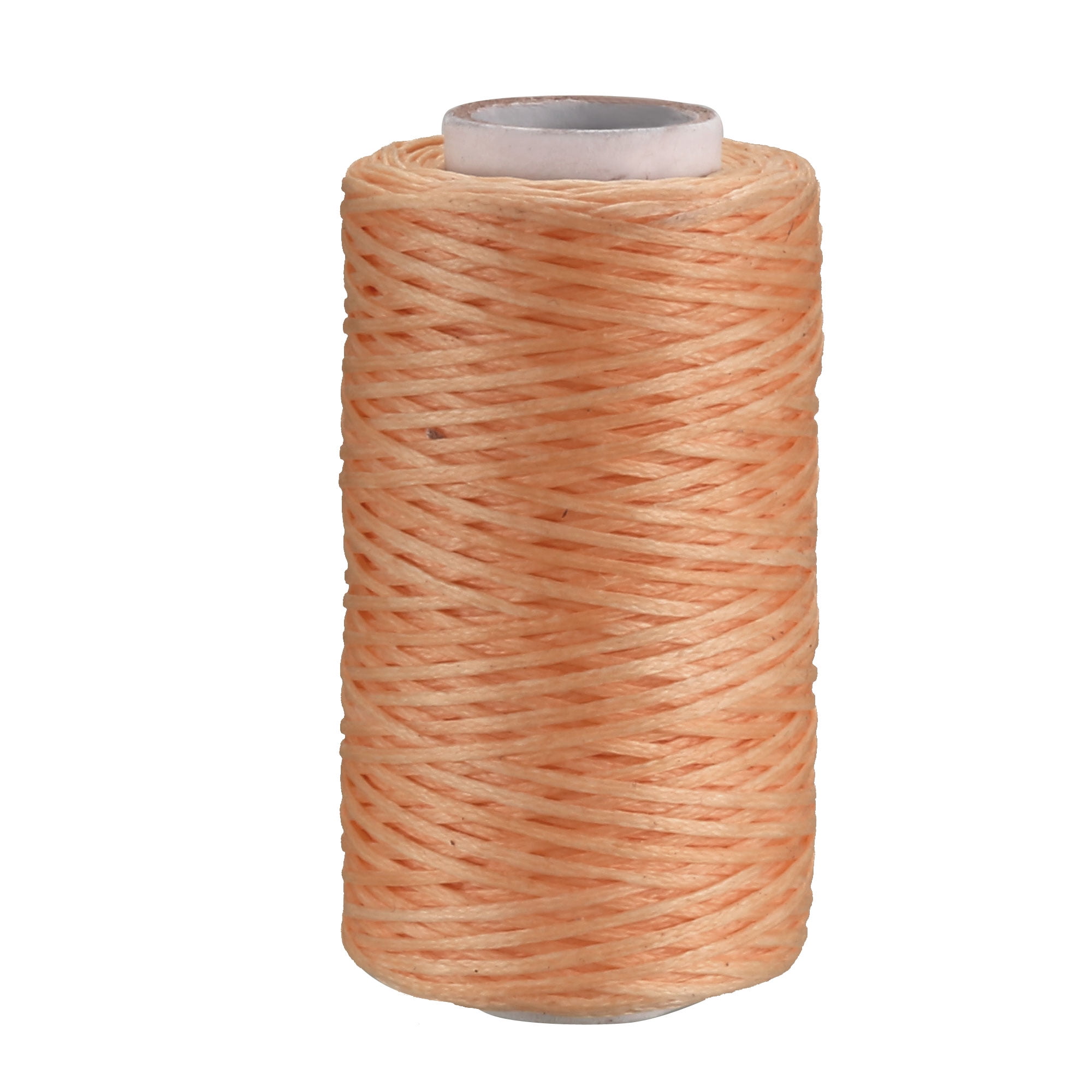 Uxcell 4'' Sewing Stitching Waxed Thread Cord Leather Light Brown 1pcs ...