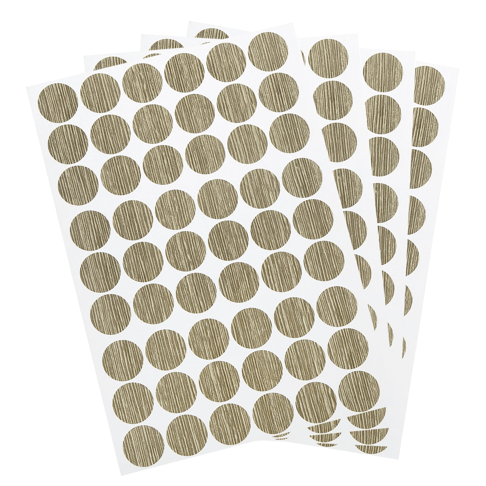 Uxcell 4 Sheets/216Pcs Screw Hole Stickers, 21mm Textured Bronze Self ...