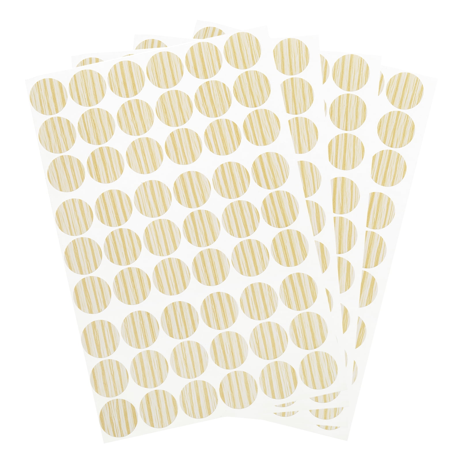 Uxcell 4 Sheets/216Pcs Screw Hole Stickers, 21mm Textured Brown Self ...