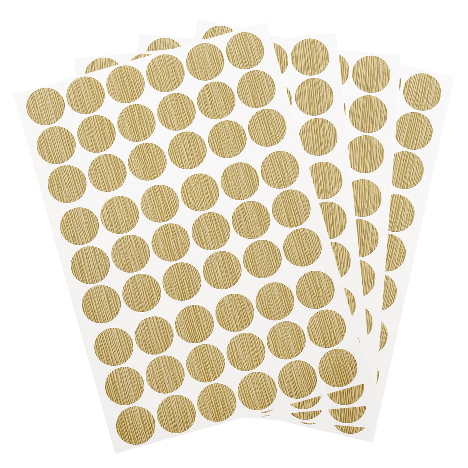 Uxcell 4 Sheets/216Pcs Screw Hole Stickers, 21mm Textured Khaki Self ...