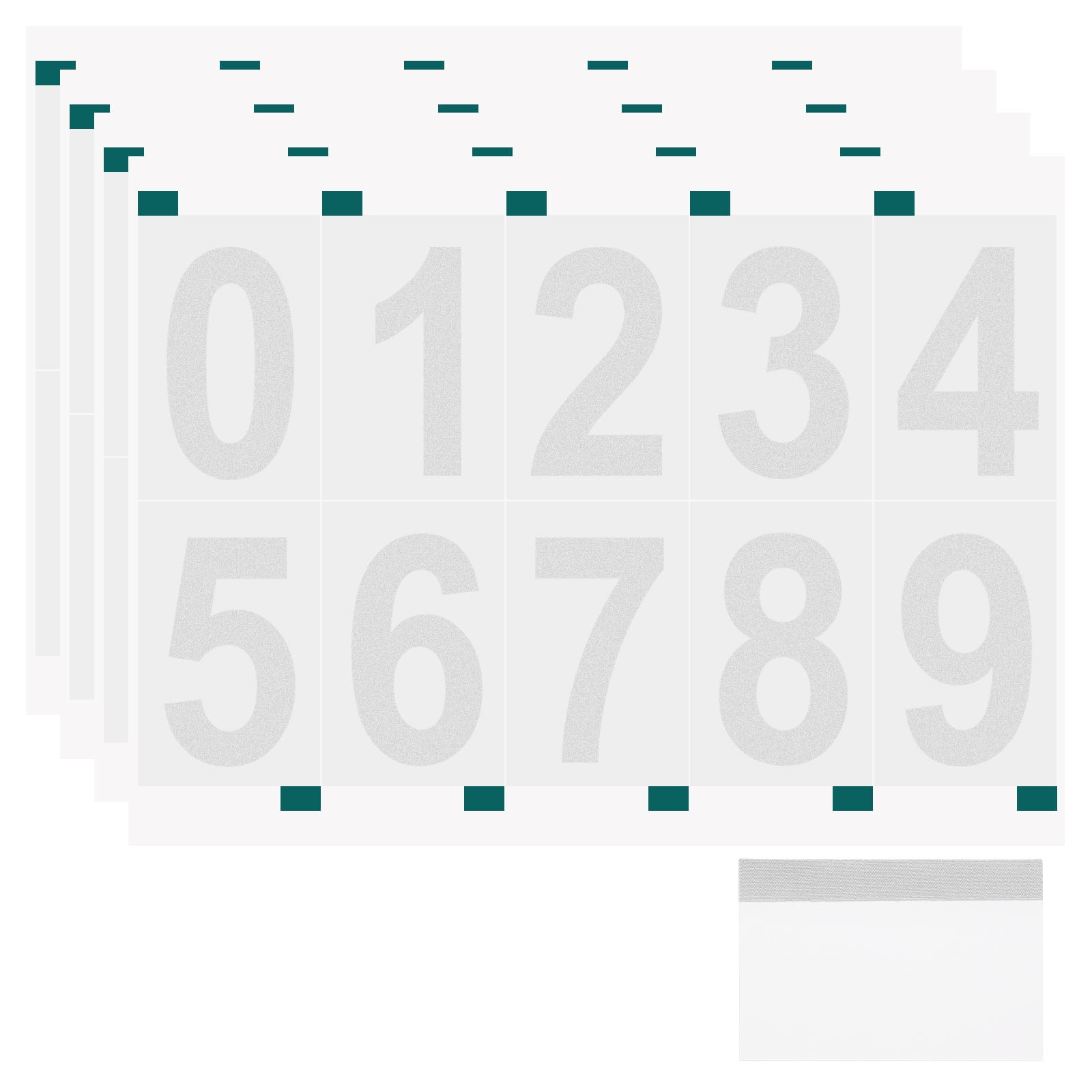 Uxcell 4 Sheets/40 Pack Reflective Mailbox Numbers for Outside, 2 Inch ...