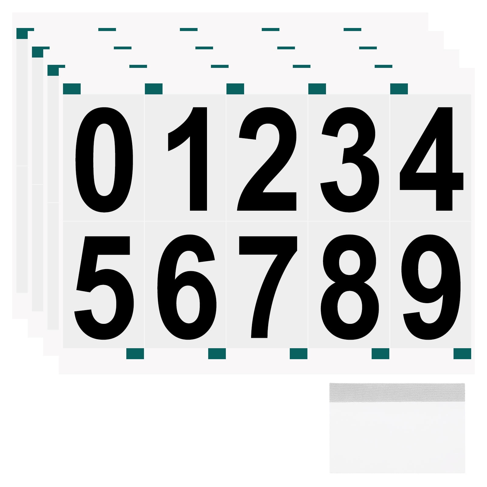 Uxcell 4 Sheets/40 Pack Reflective Mailbox Numbers for Outside, 3 Inch ...